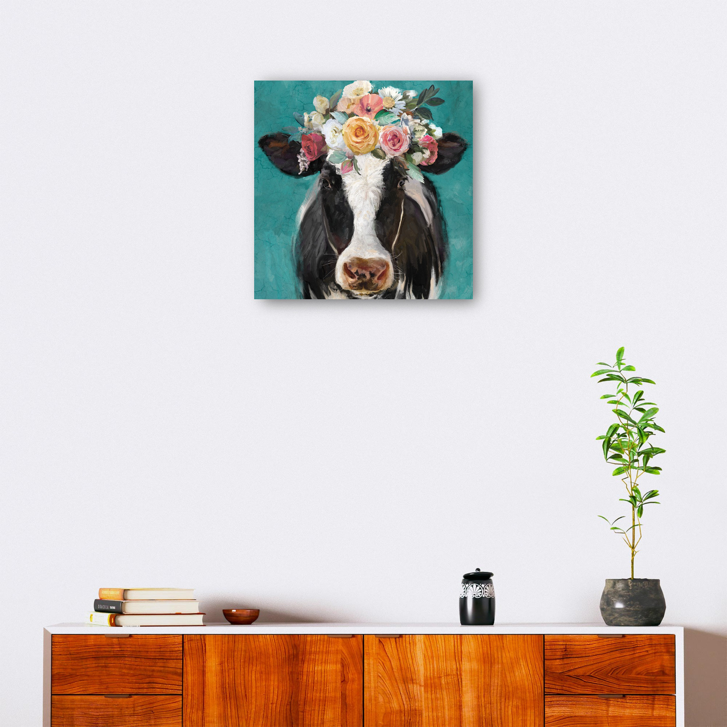 August Grove® Fancy Cows II by Studio Arts Canvas Art Print & Reviews ...