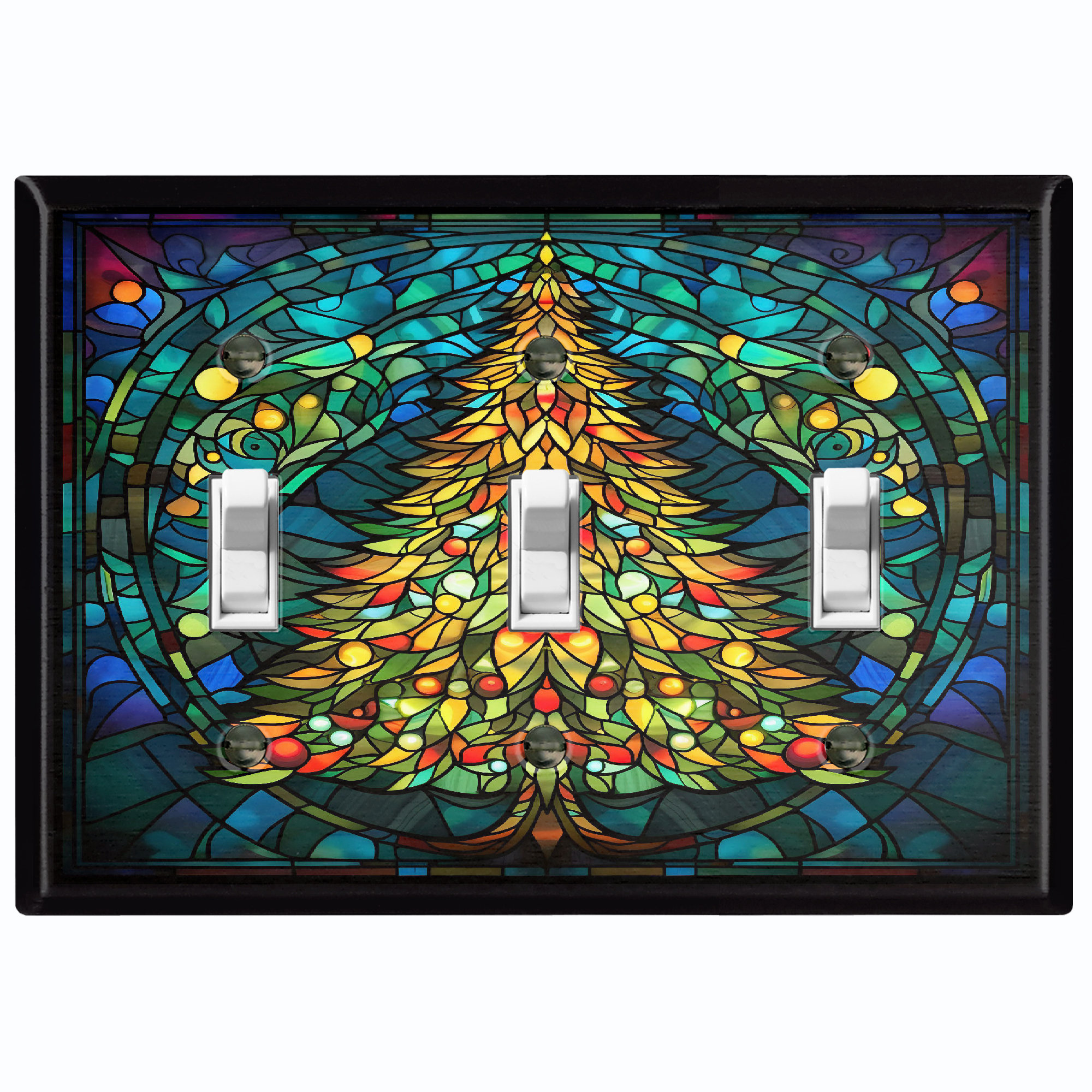 WorldAcc Christmas Festive Tree Lights 3 - Gang Toggle Light Switch ...