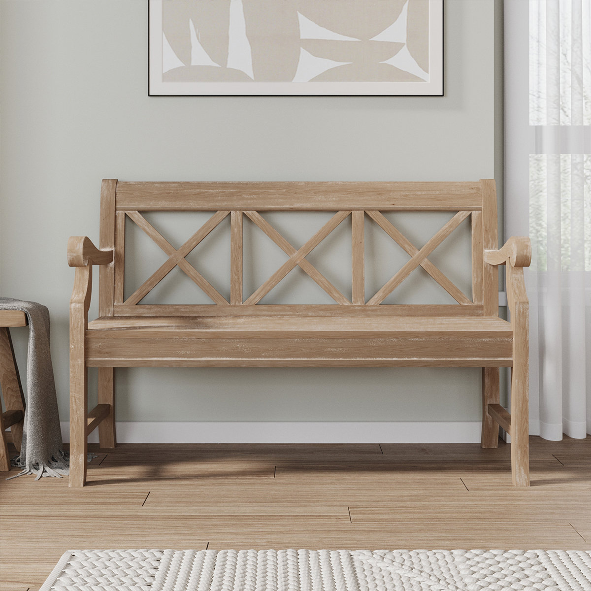 Alcott Hill® Biagi Wooden Bench & Reviews | Wayfair