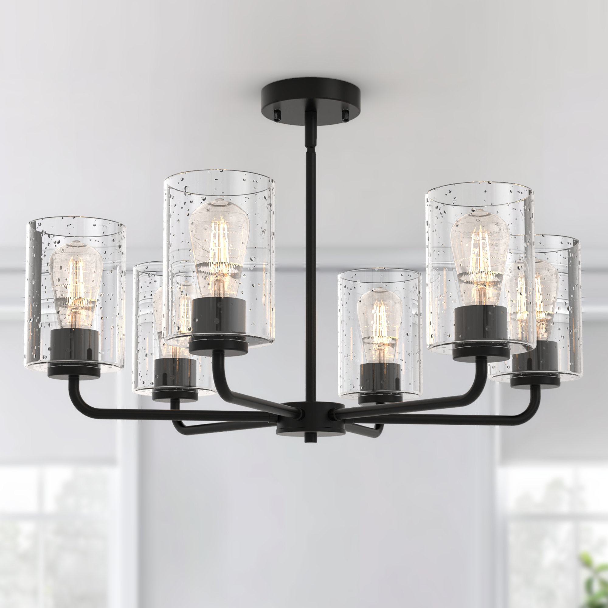 Breakwater Bay Aftin 6-Light Flush Mounted Pendant Lighting Chandelier ...