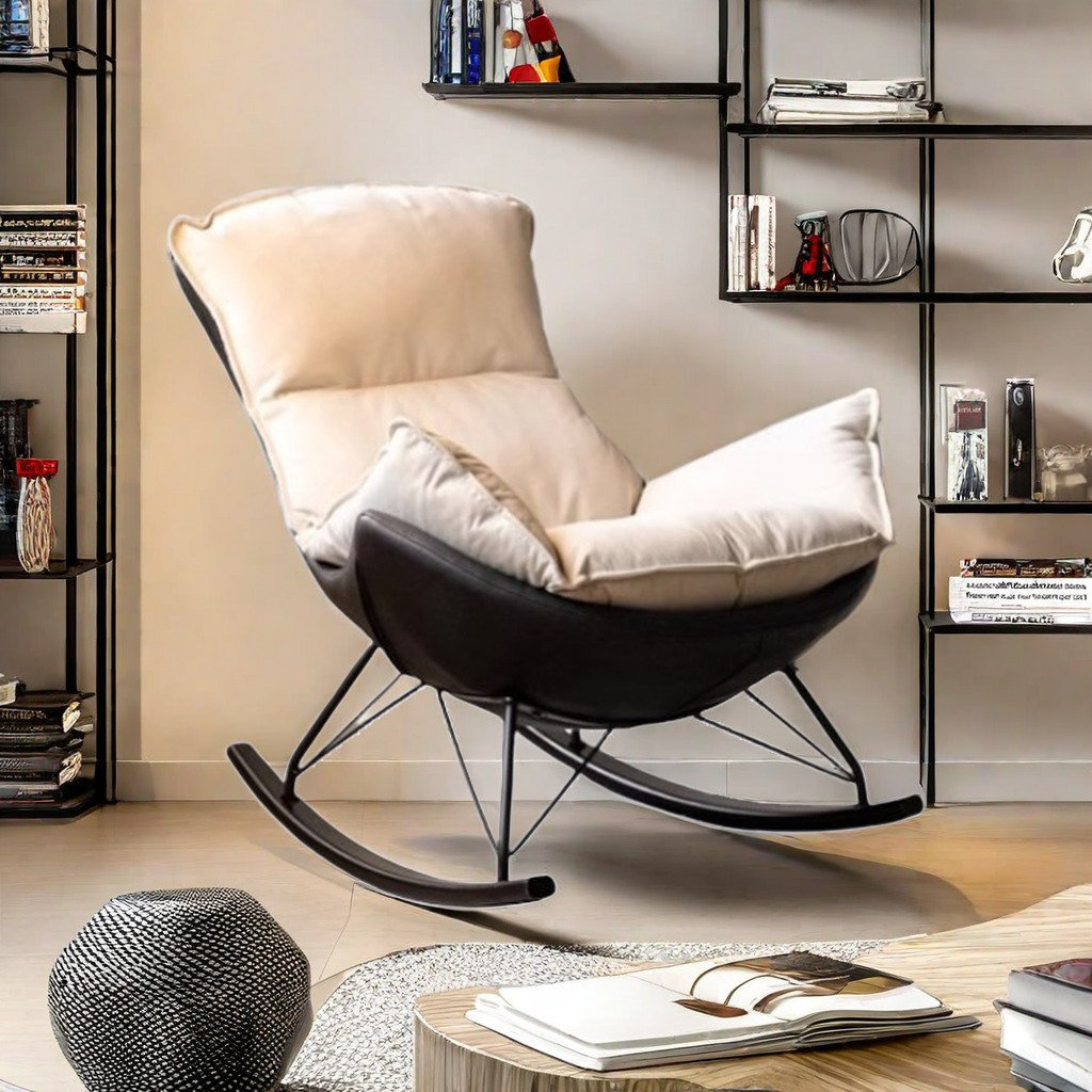 ChairVogue Eggshell casual rocking chair | Wayfair