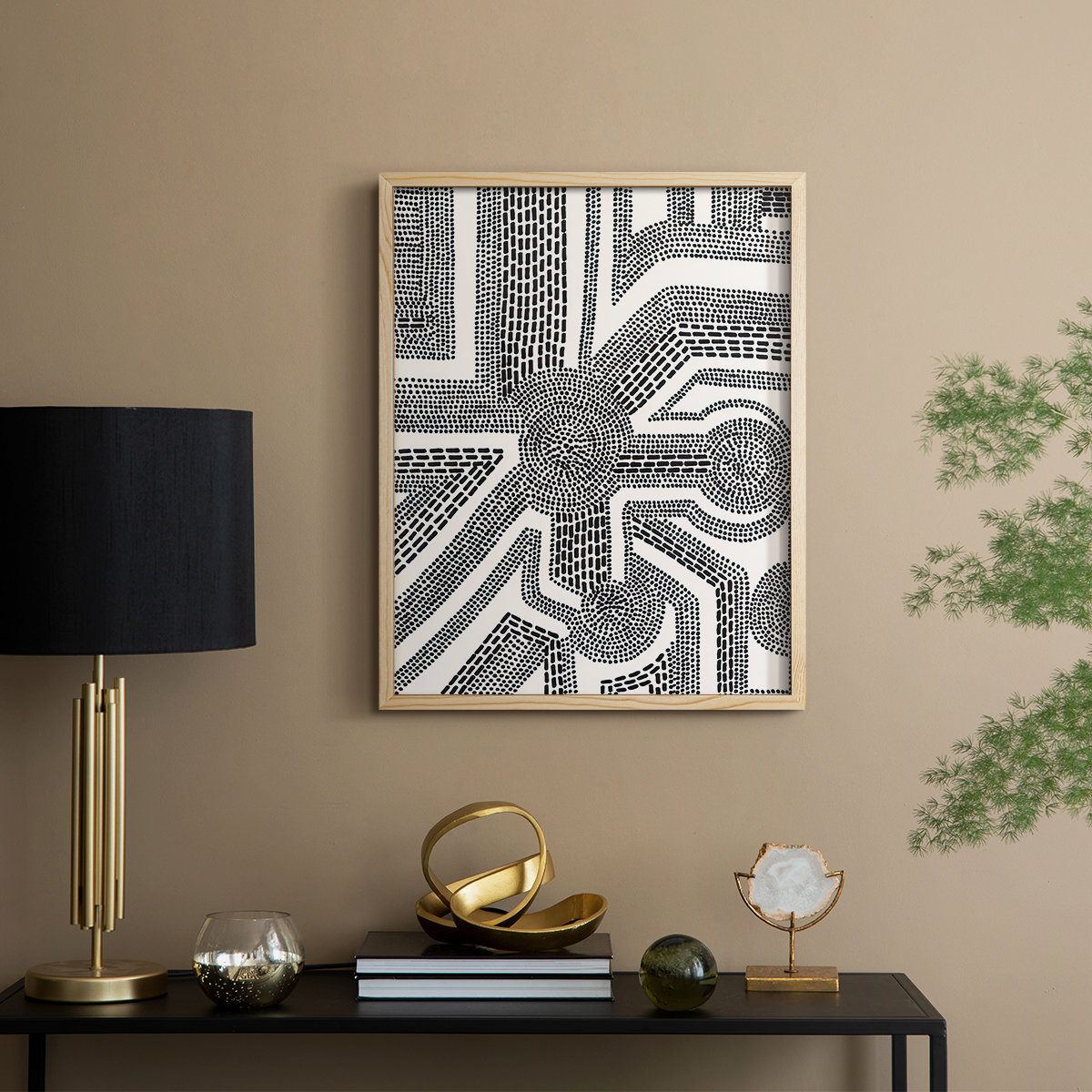 Dakota Fields Dots and Dashes II Framed Print - Solid Wood - Wayfair Canada