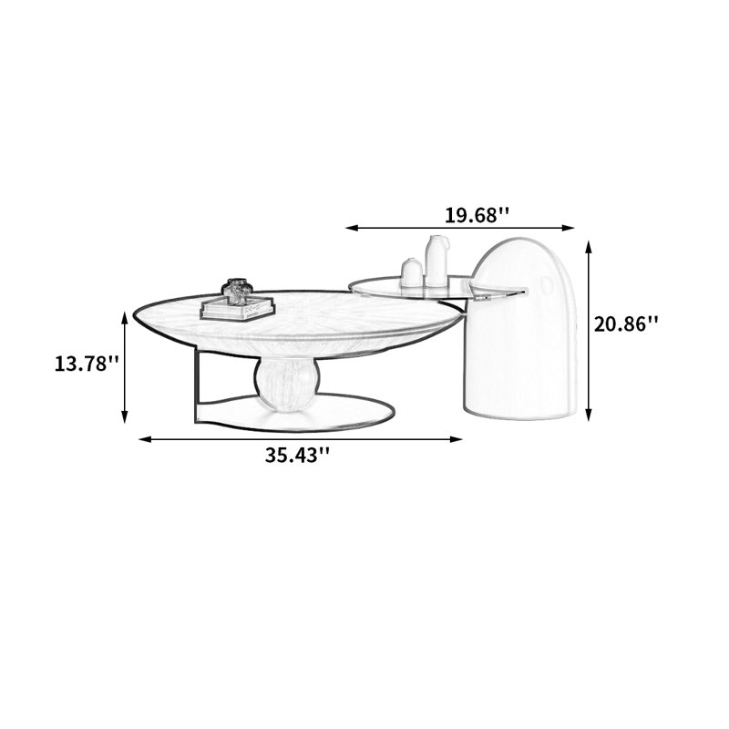 The Invincibles home Wooden Round Coffee Table Set | Wayfair