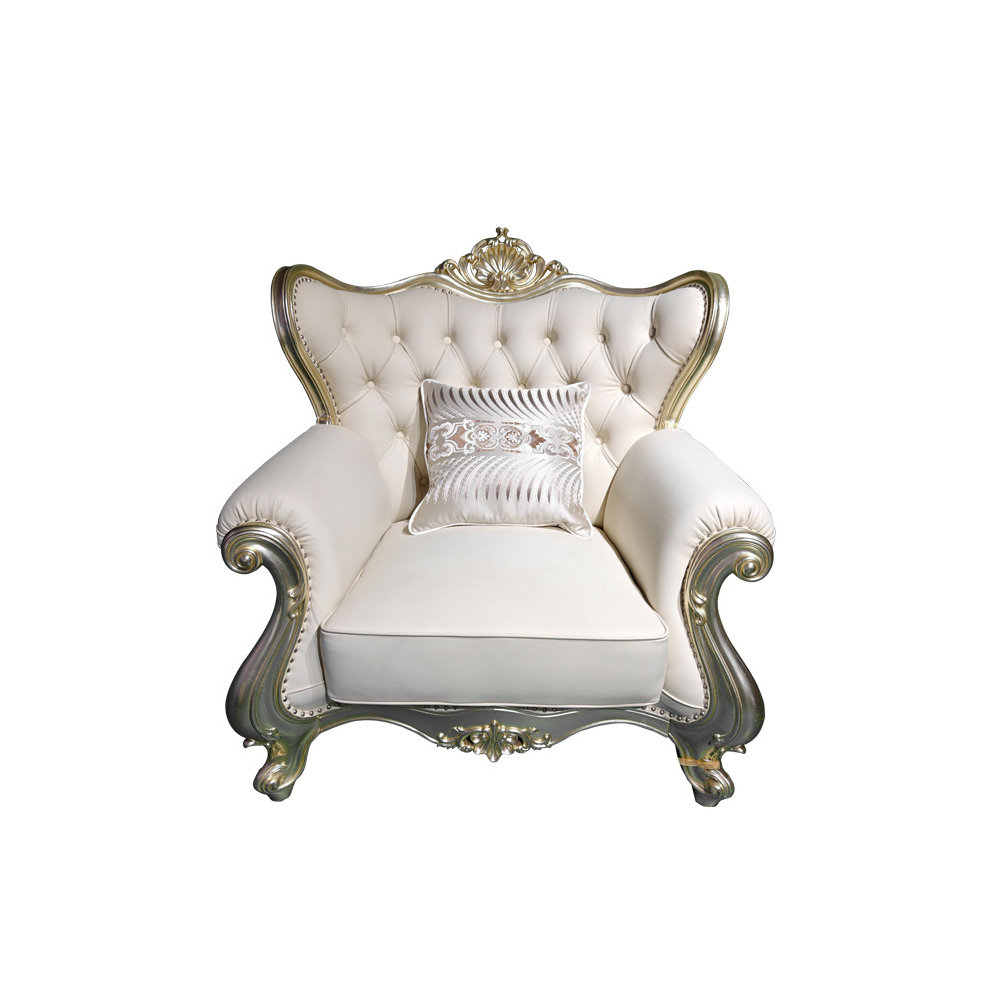Rosdorf Park Laikyn 43.3'' Wide Tufted Genuine Leather Armchair | Wayfair
