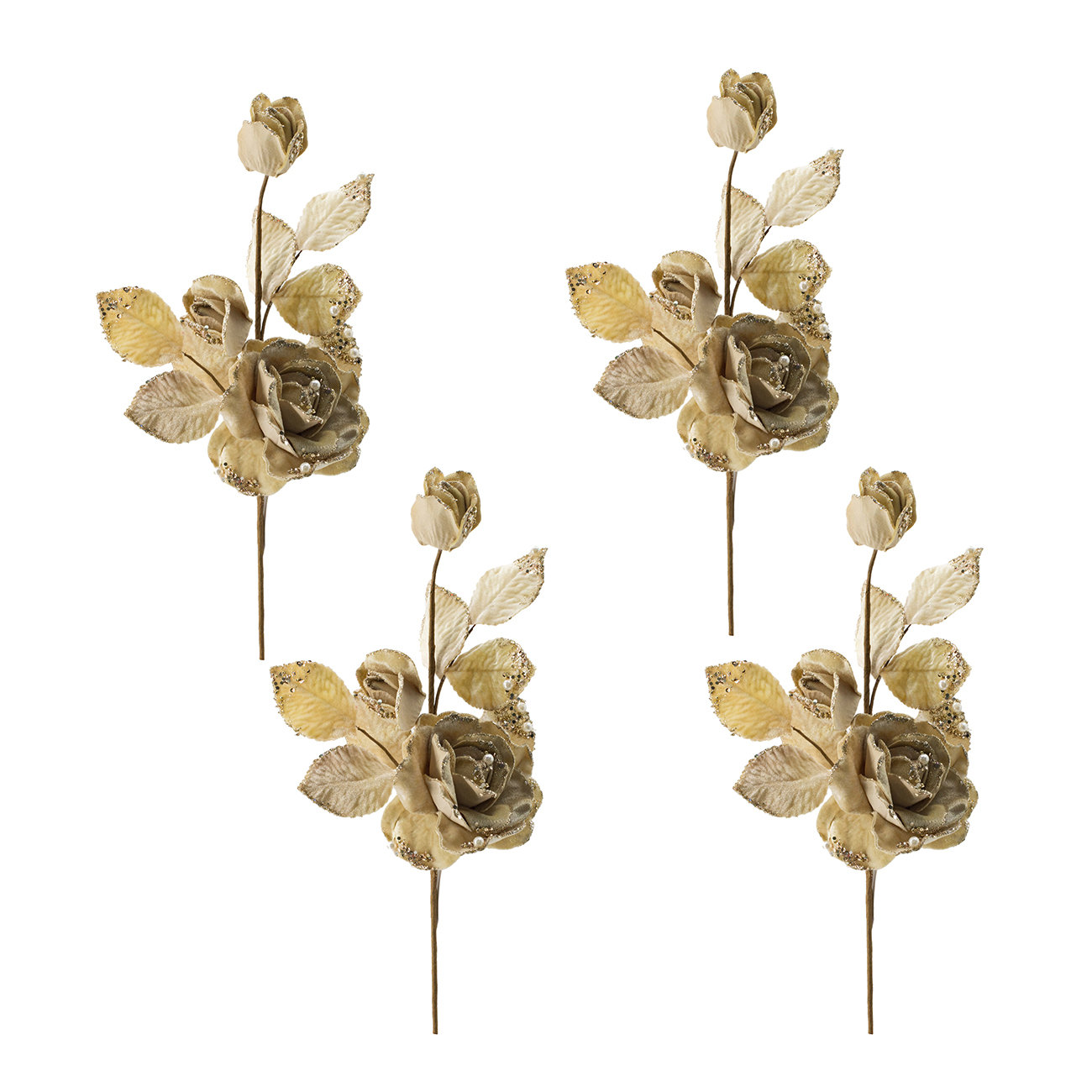 Mercer41 S/4 6.5X3.5X18" Cream Rose Stem | Wayfair