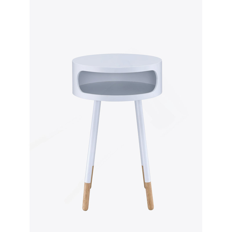 Mercer41 Sonria Natural White Round Accent Table | Wayfair