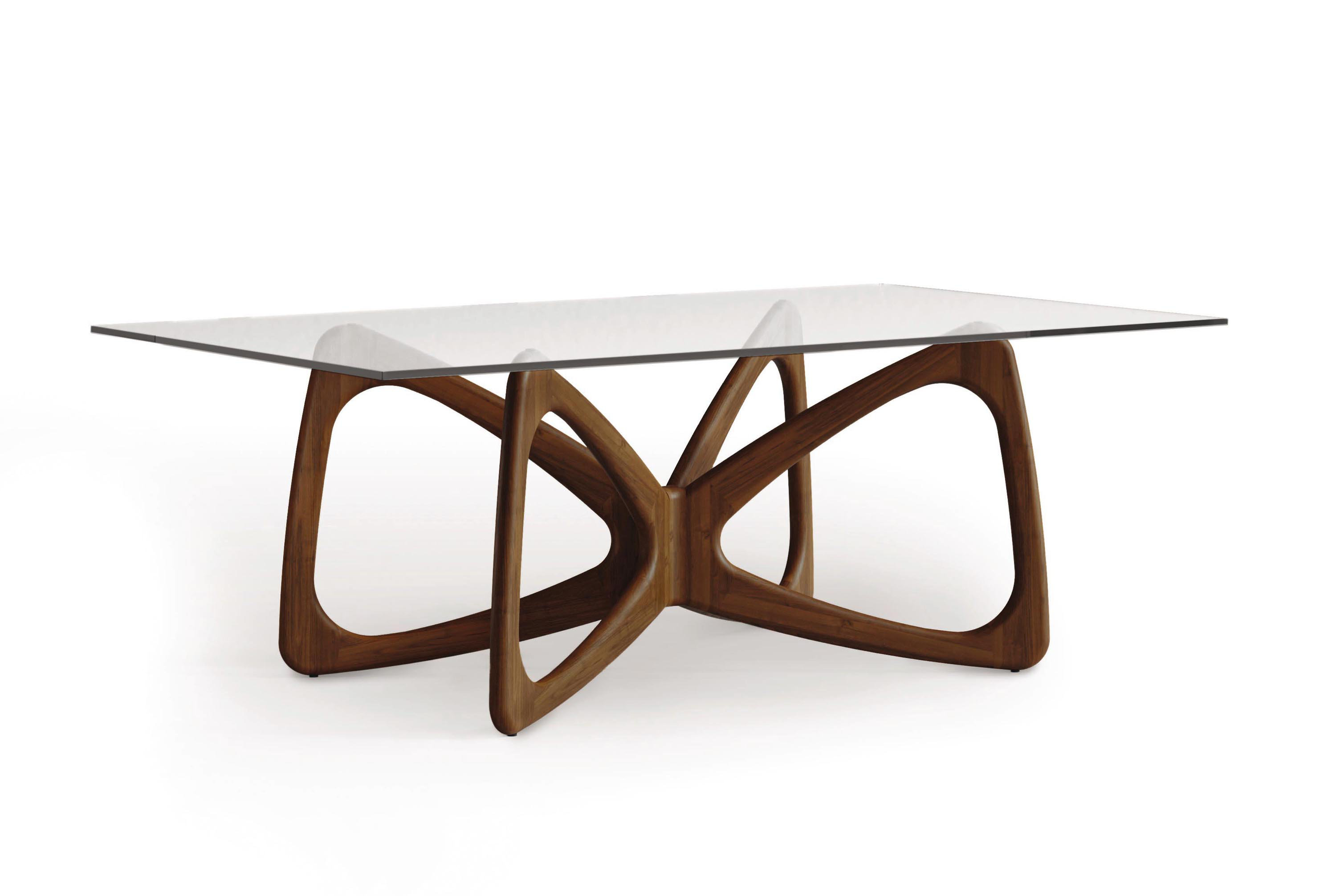 Copeland Furniture Butterfly Dining - Glass Top Table | Wayfair