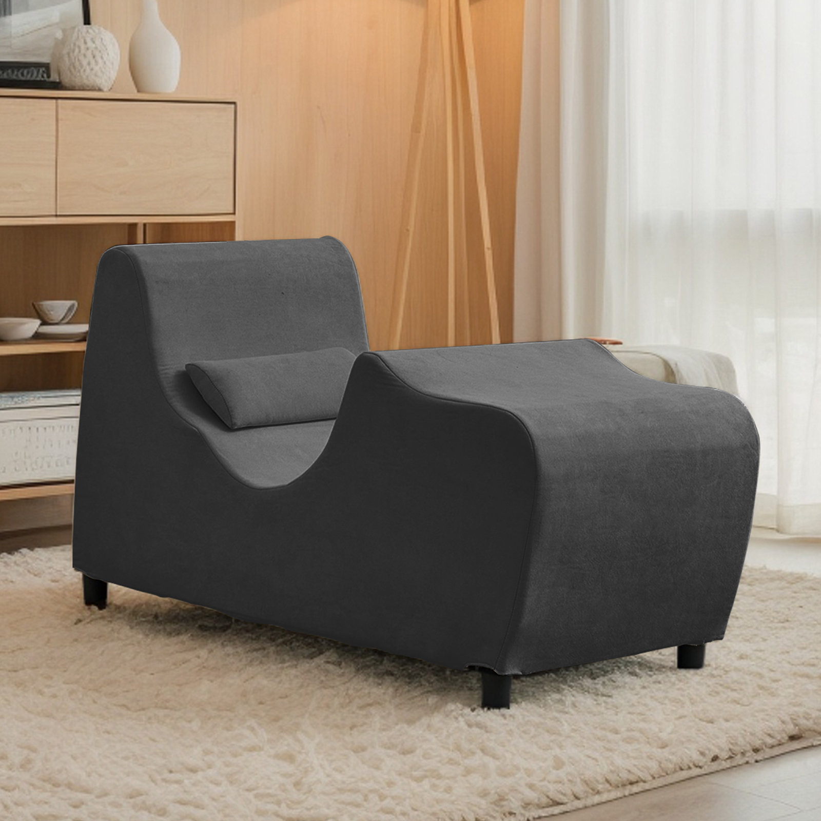 Wrought Studio™ Chaise Lounger For Yoga, Ergonomic Stretching ...