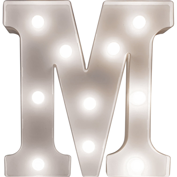 Ebern Designs 3D LED Letter Signs - M | Wayfair.co.uk