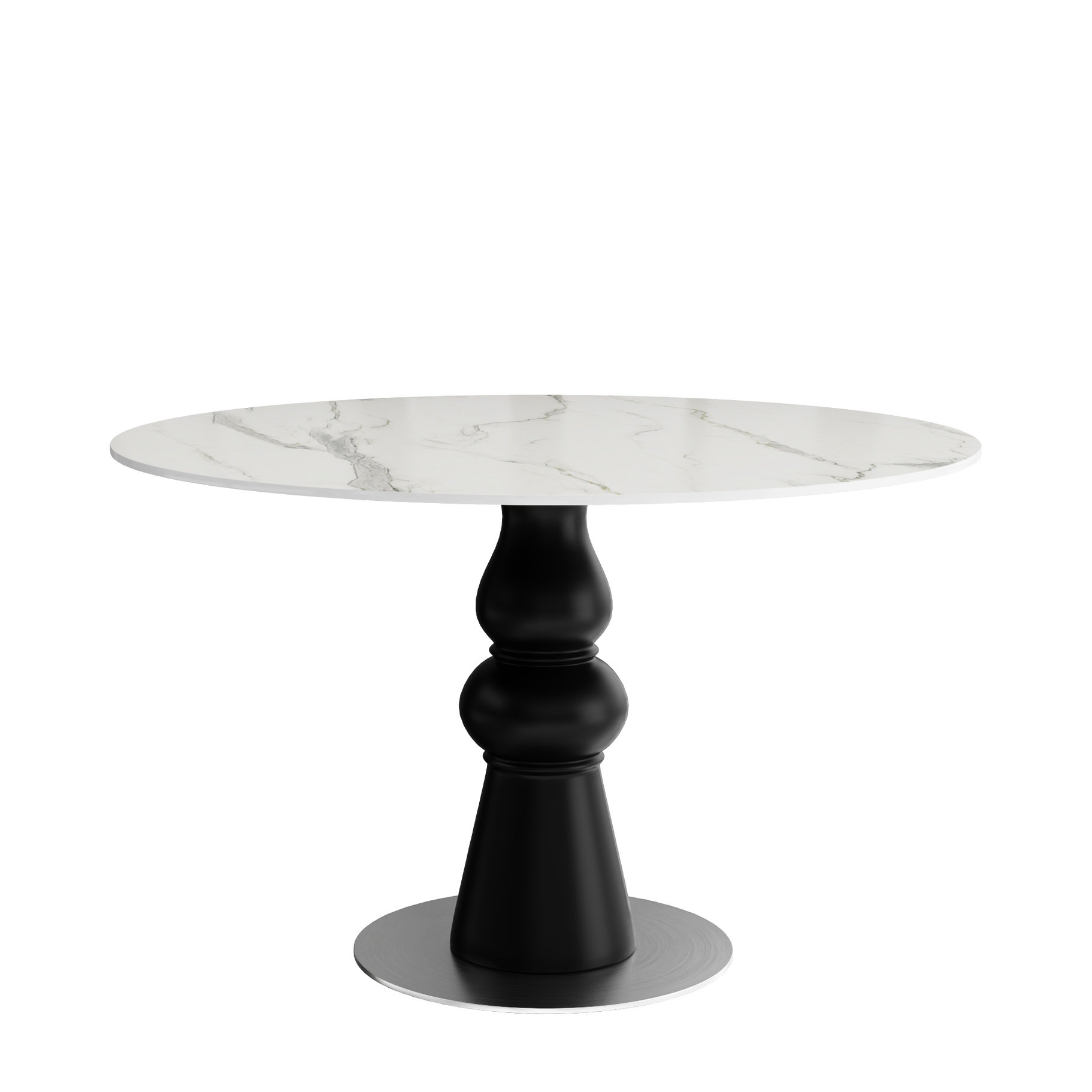 Corrigan Studio® Round Table With Iron Reinforced Base, Mid - Century ...