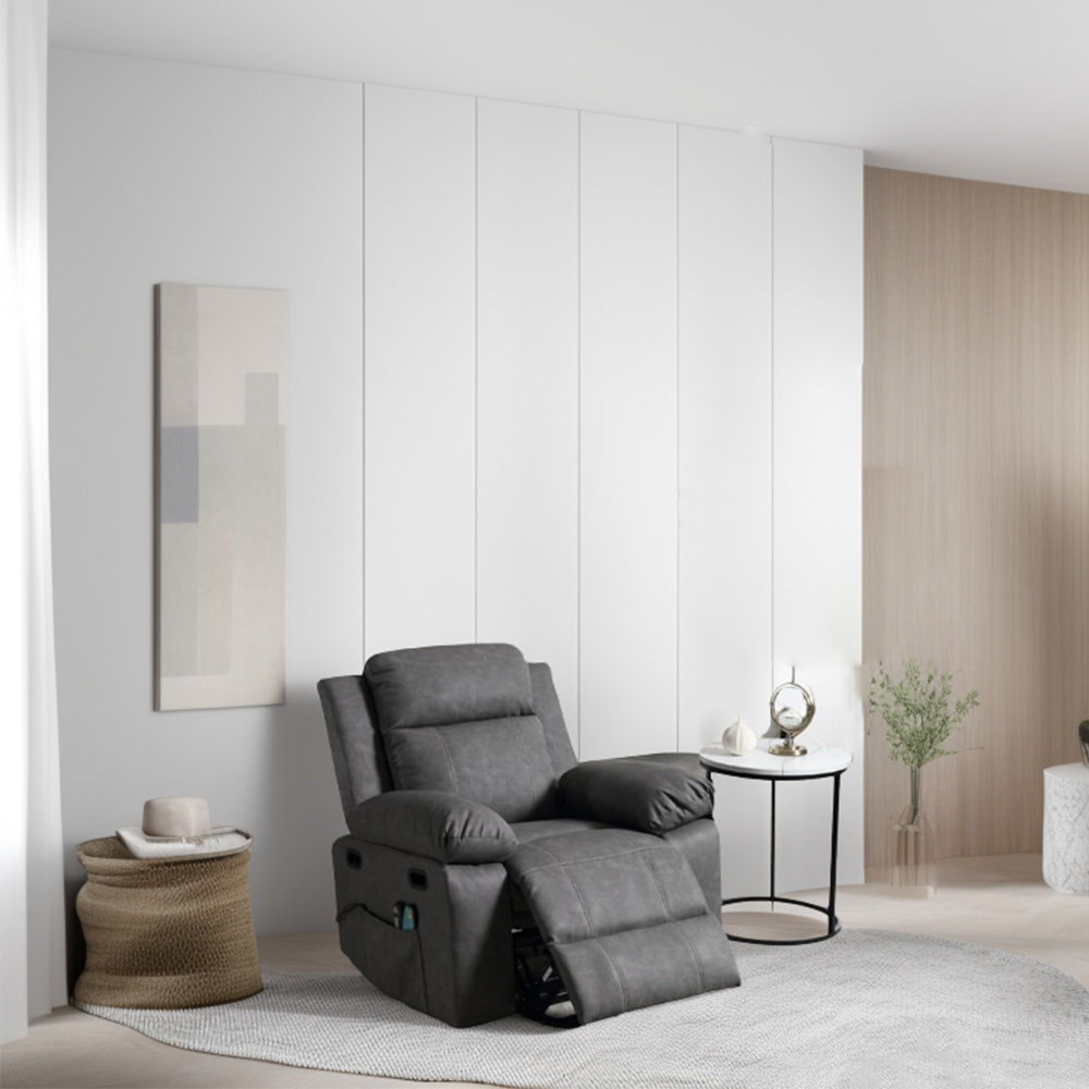 Latitude Run® 21” Extra Wide Seat Electric Lift Massage Recliner Sofa ...