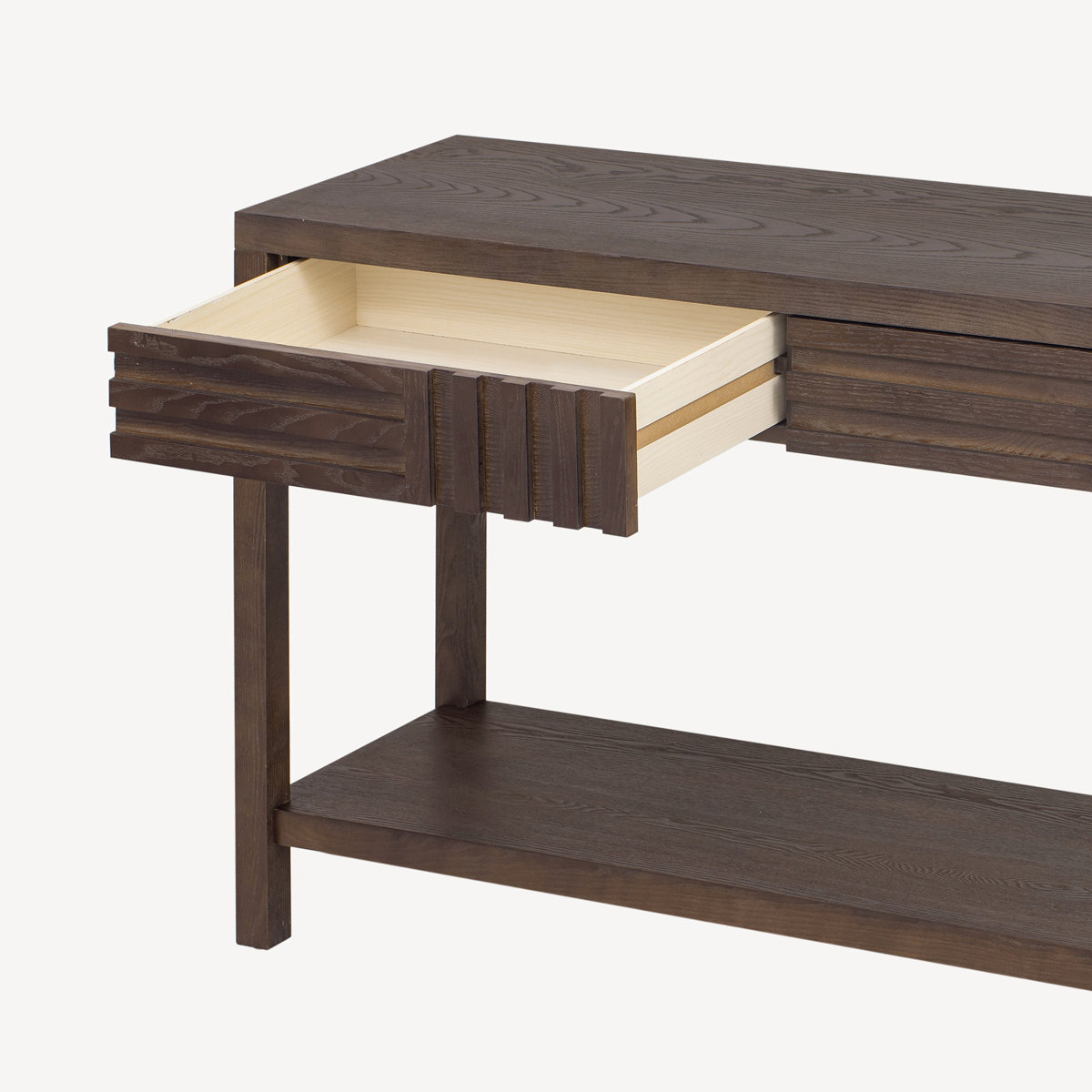 Lark Manor™ Striped Design Ash Veneer Console Table Entryway Table ...