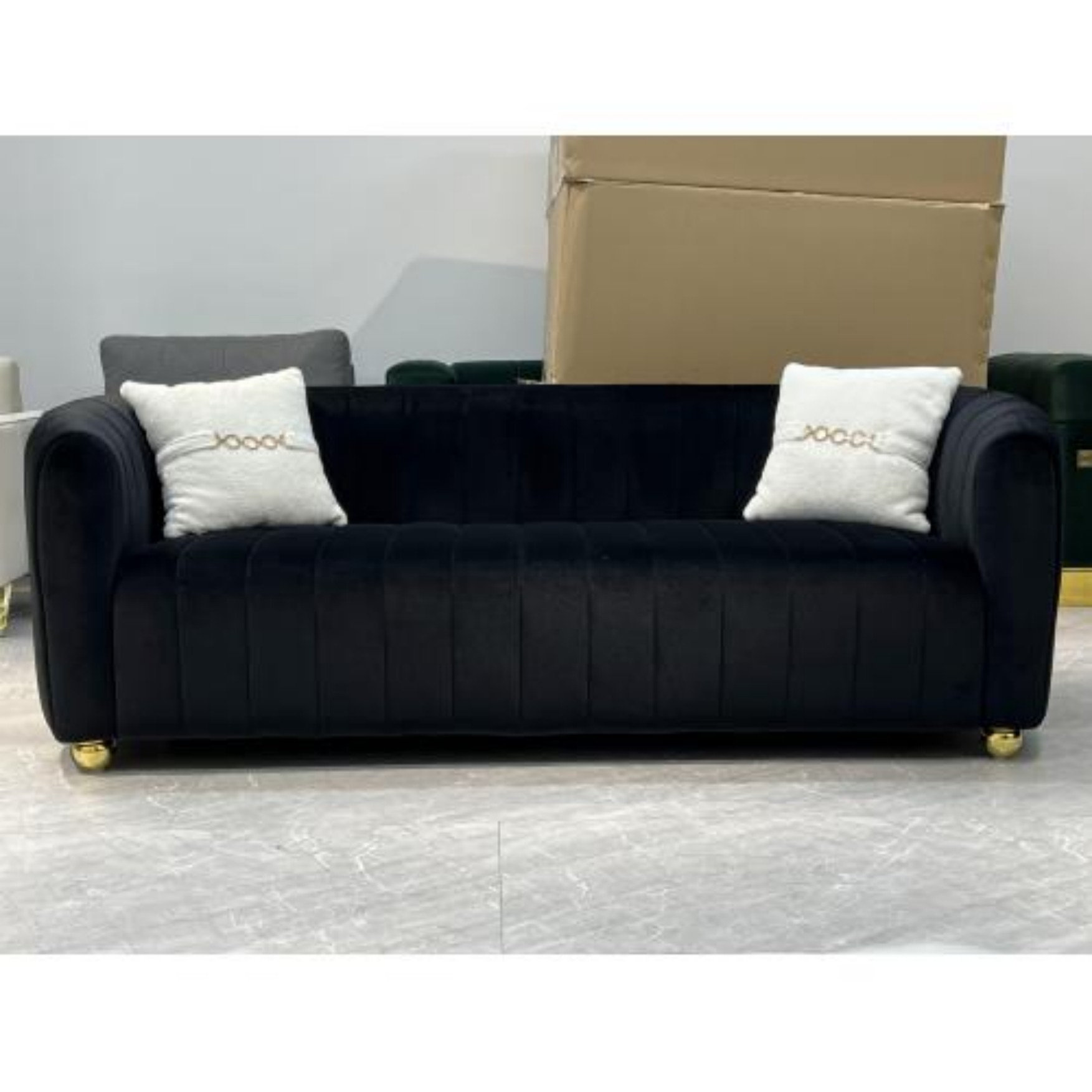 Mercer41 Modern Luxury Velvet Lounge Sofa - Wayfair Canada
