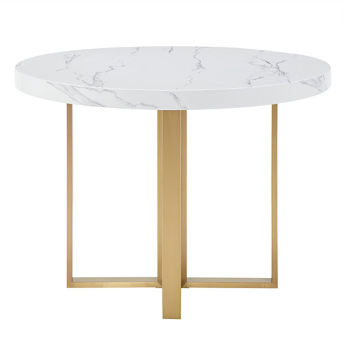 Kingstown Home Roman Round Marble Dining Table & Reviews | Wayfair