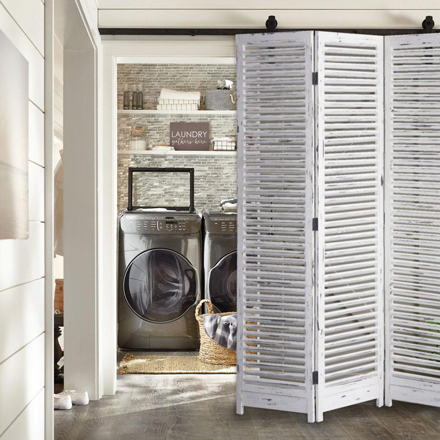 Rosecliff Heights Jeri 48'' W x 71'' H Folding Room Divider | Wayfair