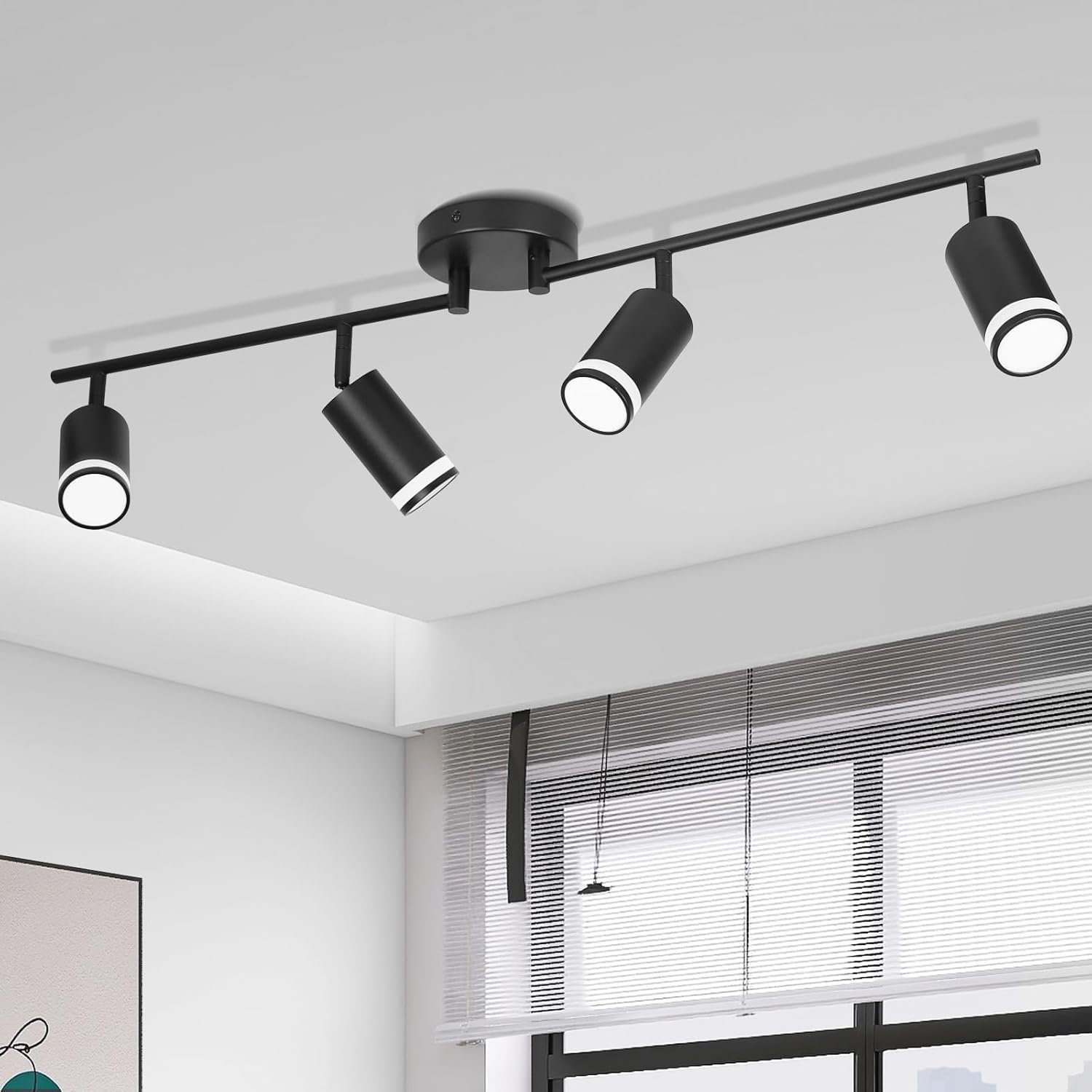 GRIJOL Track Lighting Fixtures 4 Light Directional Ceiling Spotlights ...