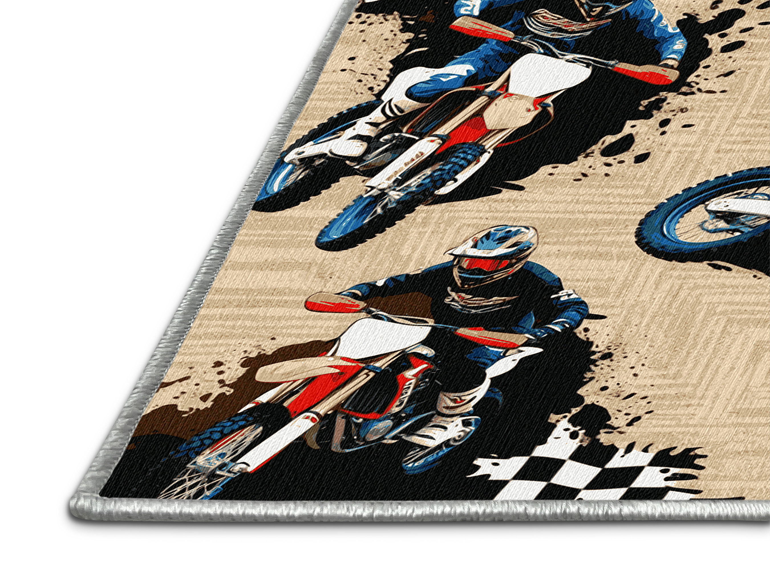 Red Barrel Studio® Washable Motocross Sports Area Rug | Wayfair