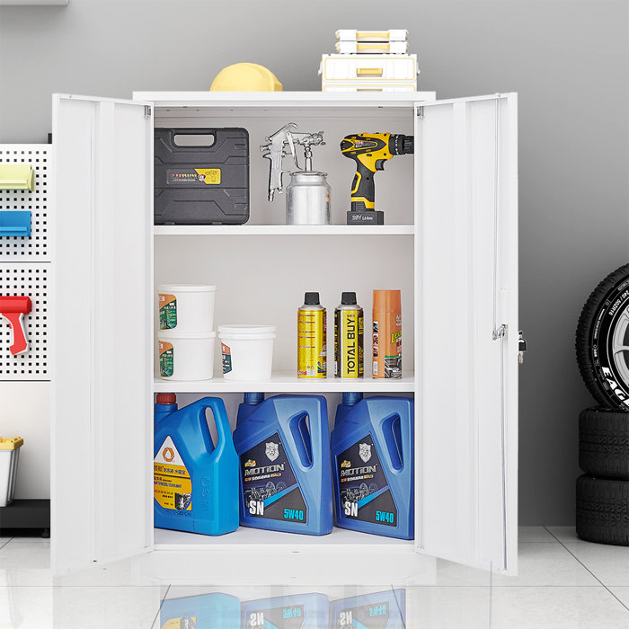 Ebern Designs 42"H Folding Filing Storage Cabinet, Lockable Storage ...