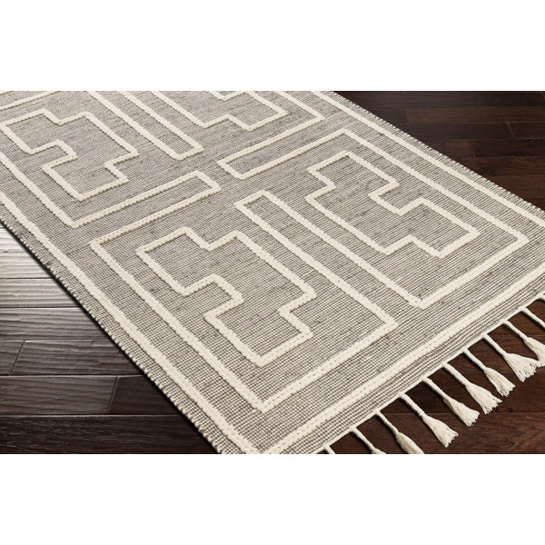 Joss & Main Rodriguez Handmade Flatweave Gray/White Area Rug & Reviews ...