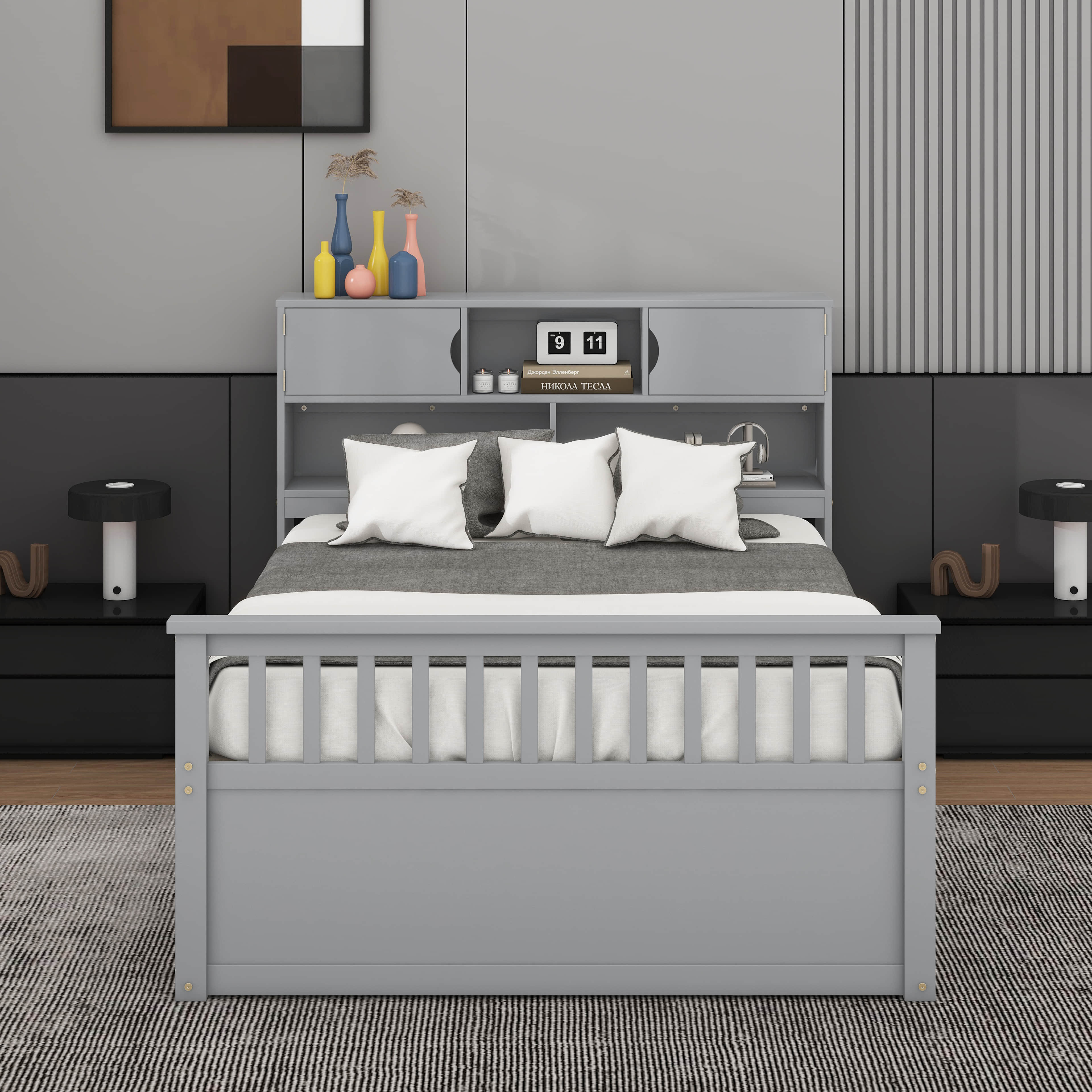 Latitude Run® Full Size Captain Platform Bed Frame With Storage ...