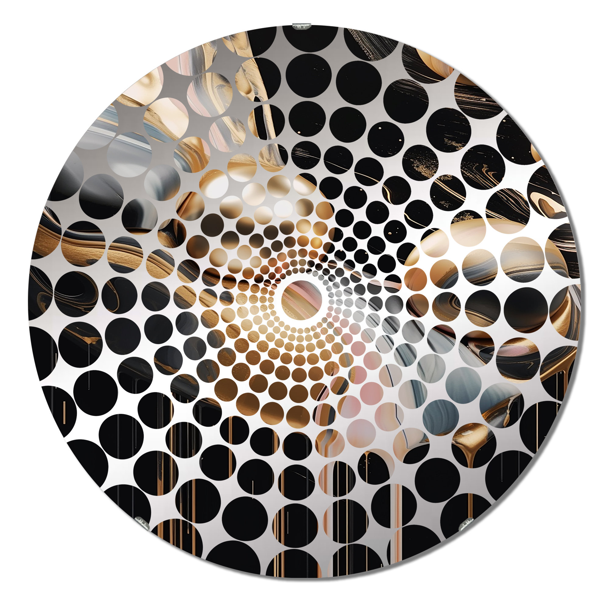 East Urban Home Addielynn - Concentric Circles Decorative Mirror | Wayfair