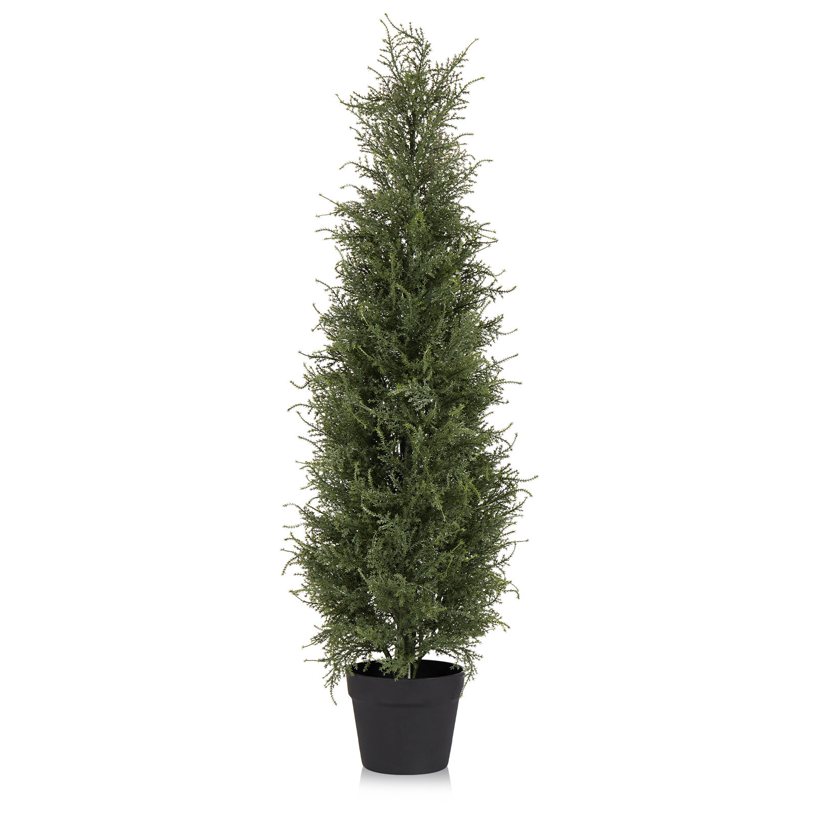The Holiday Aisle® Artificial Cedar Topiary Trees For Outdoors Potted ...