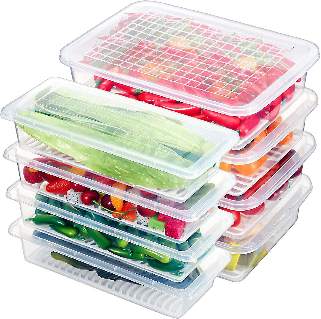 Prep & Savour 8 Packs Fruit And Vegetable Containers Organizers For ...