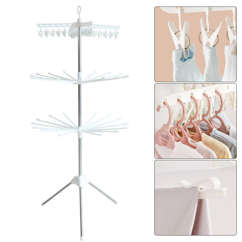 Rebrilliant Foldable Tripod Drying Rack | Wayfair