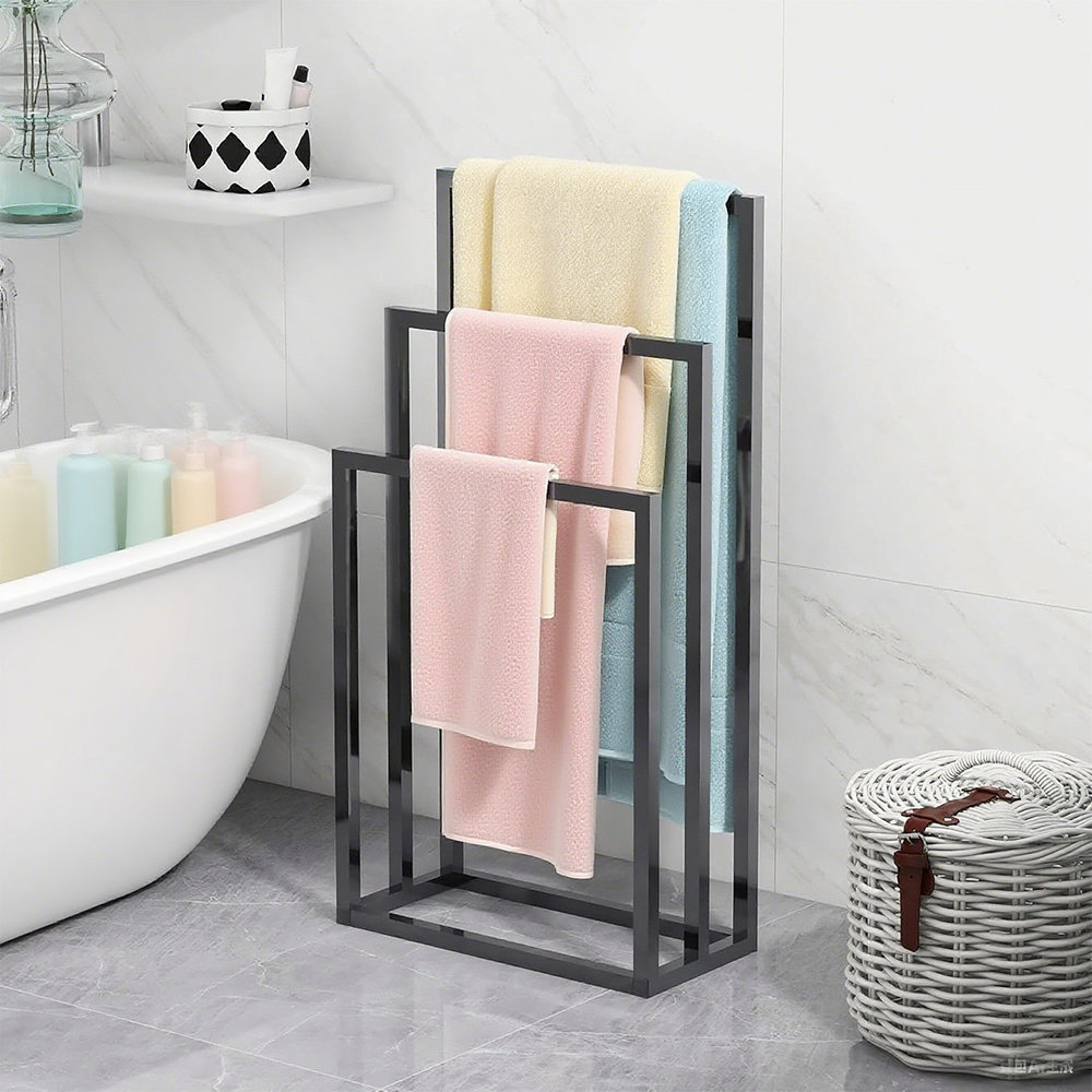 Norbi 3-Tier Towel Rack Freestanding Towel Rack, 3 Tier Metal Towel ...