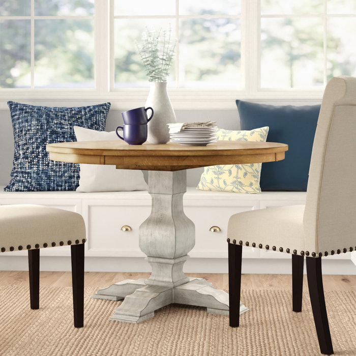 Three Posts™ Fortville Round Solid Wood Dining Table & Reviews | Wayfair