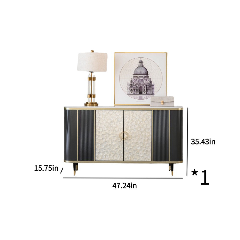 Atta Avenue Modern Simple Shell Accent Cabinet Accent Cabinet | Wayfair