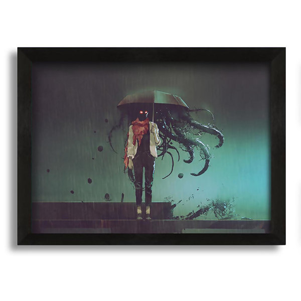 Happy Larry Umbrella Octopus - Picture Frame Graphic Art on Canvas ...