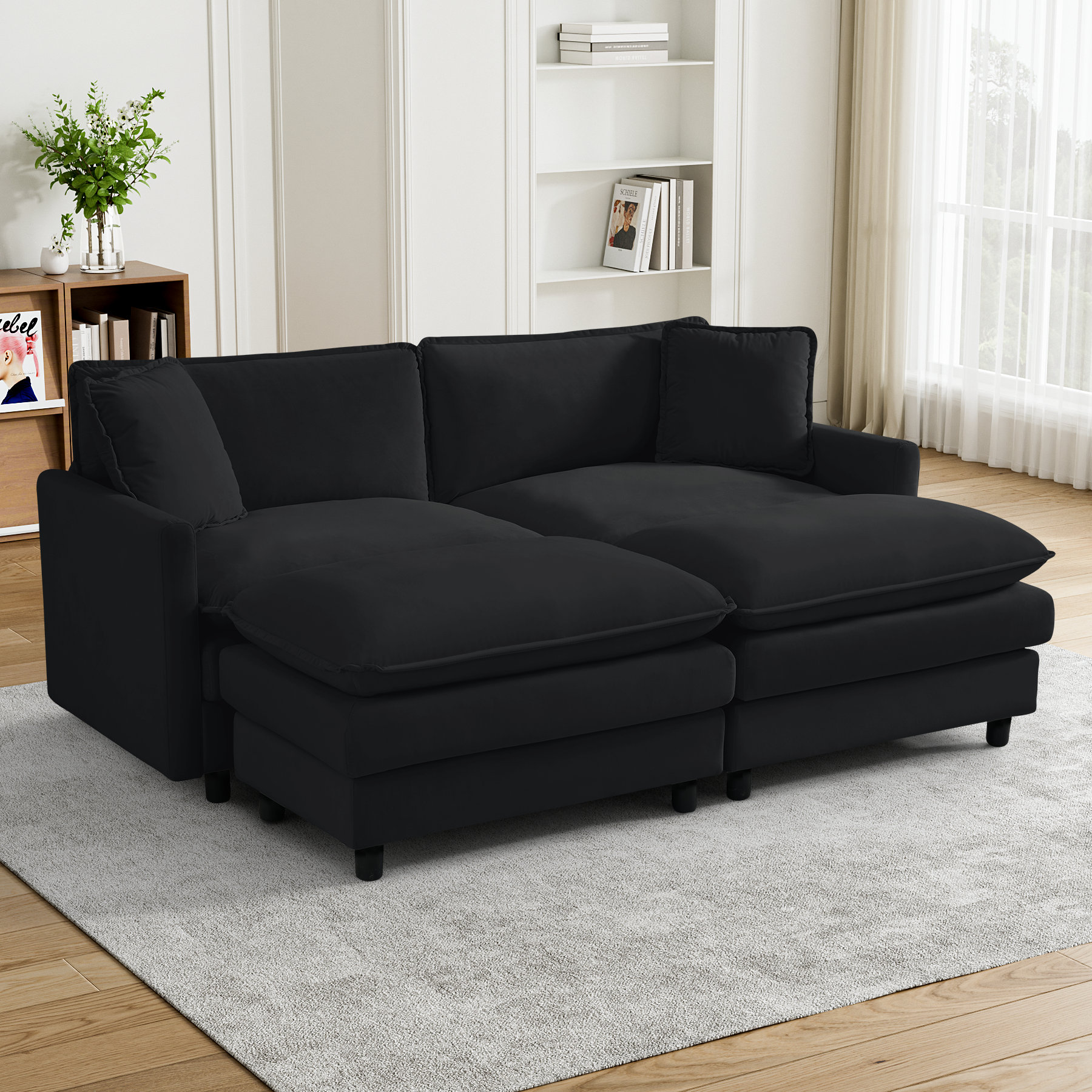 Latitude Run® Maarif 2 Seat Cloud Couch Loveseat Sectional Sofa for ...