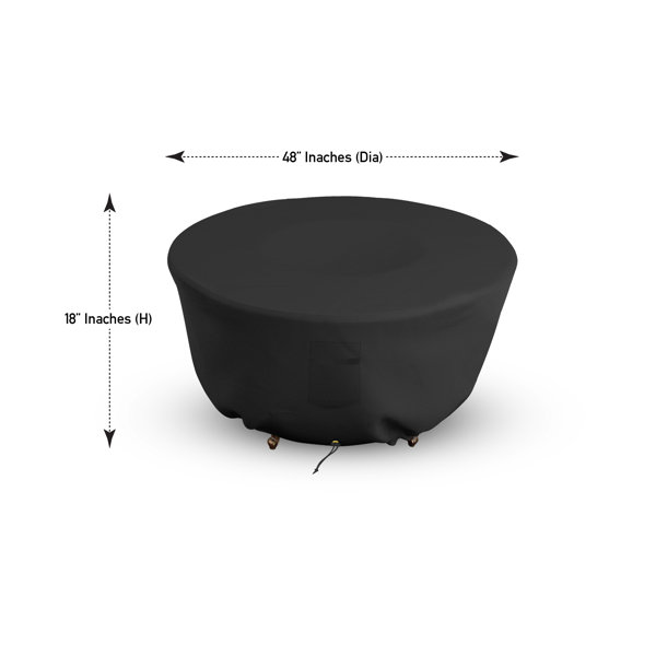 Arlmont & Co. Heavy-Duty Outdoor Round Fire Pit Cover, Patio Durable ...