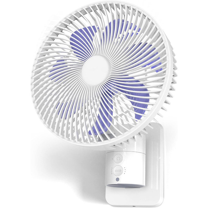 Priyet 8” Small Wall Mount Fan with Remote Control,90°Oscillating,4 ...