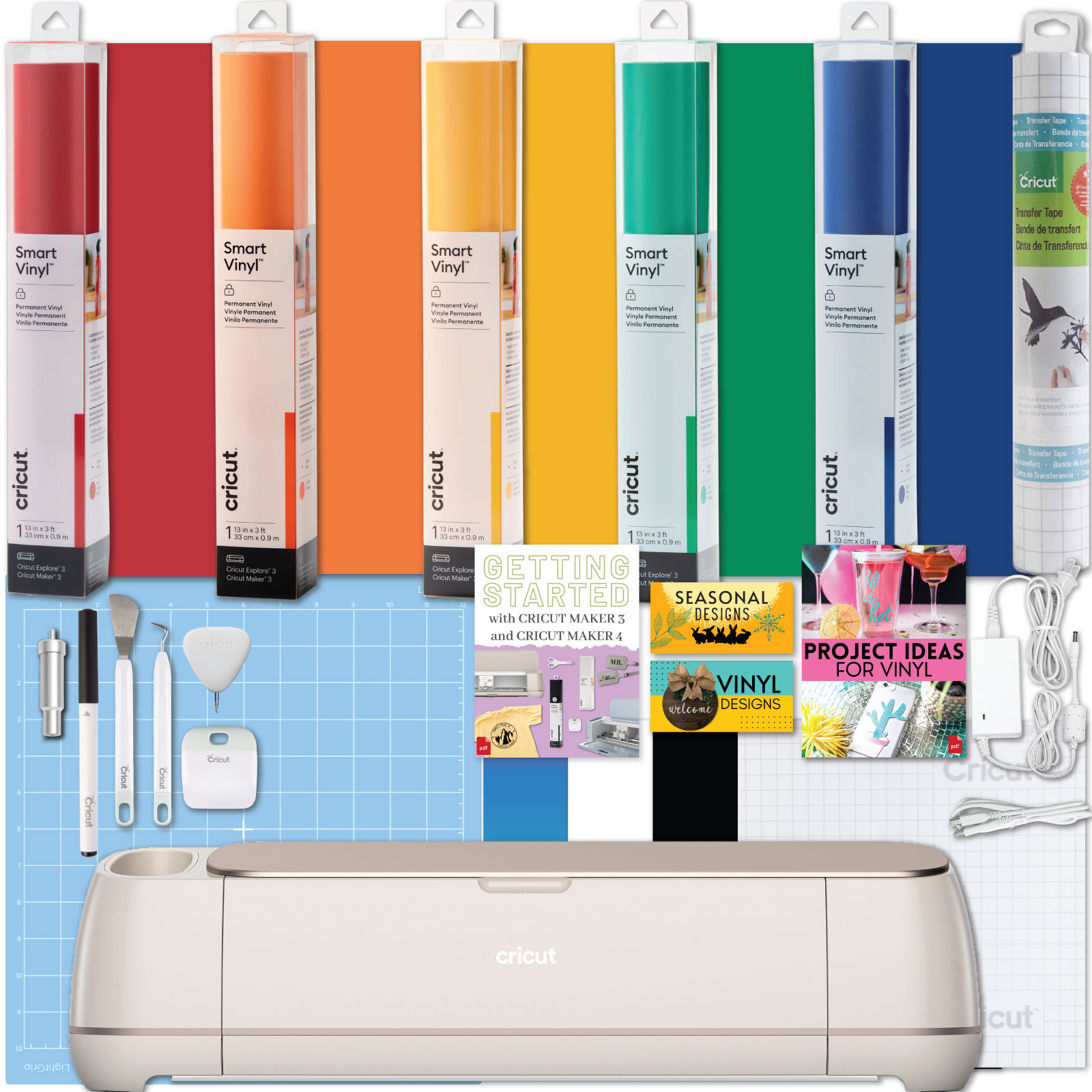 Cricut Maker 4 Cutting Machine with Rainbow Smart Vinyl Bundle | Wayfair