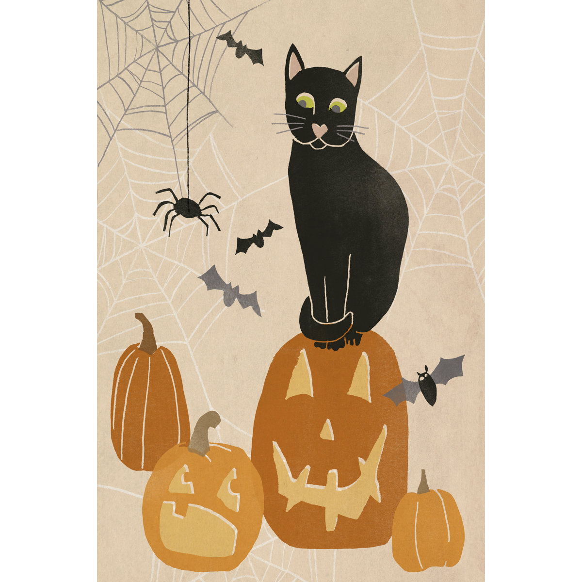 The Seasonal Aisle Pumpkin Patch Cats II by June Erica Vess - Painting ...