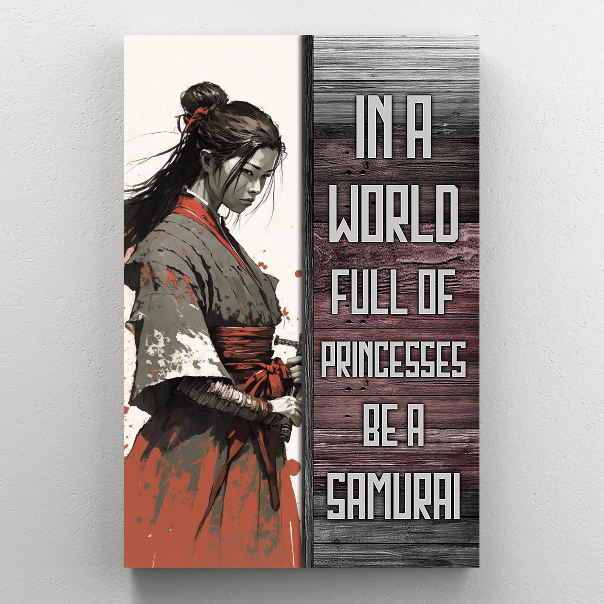 Trinx Be A Samurai - 1 Piece Rectangle Graphic Art Print On Wrapped ...