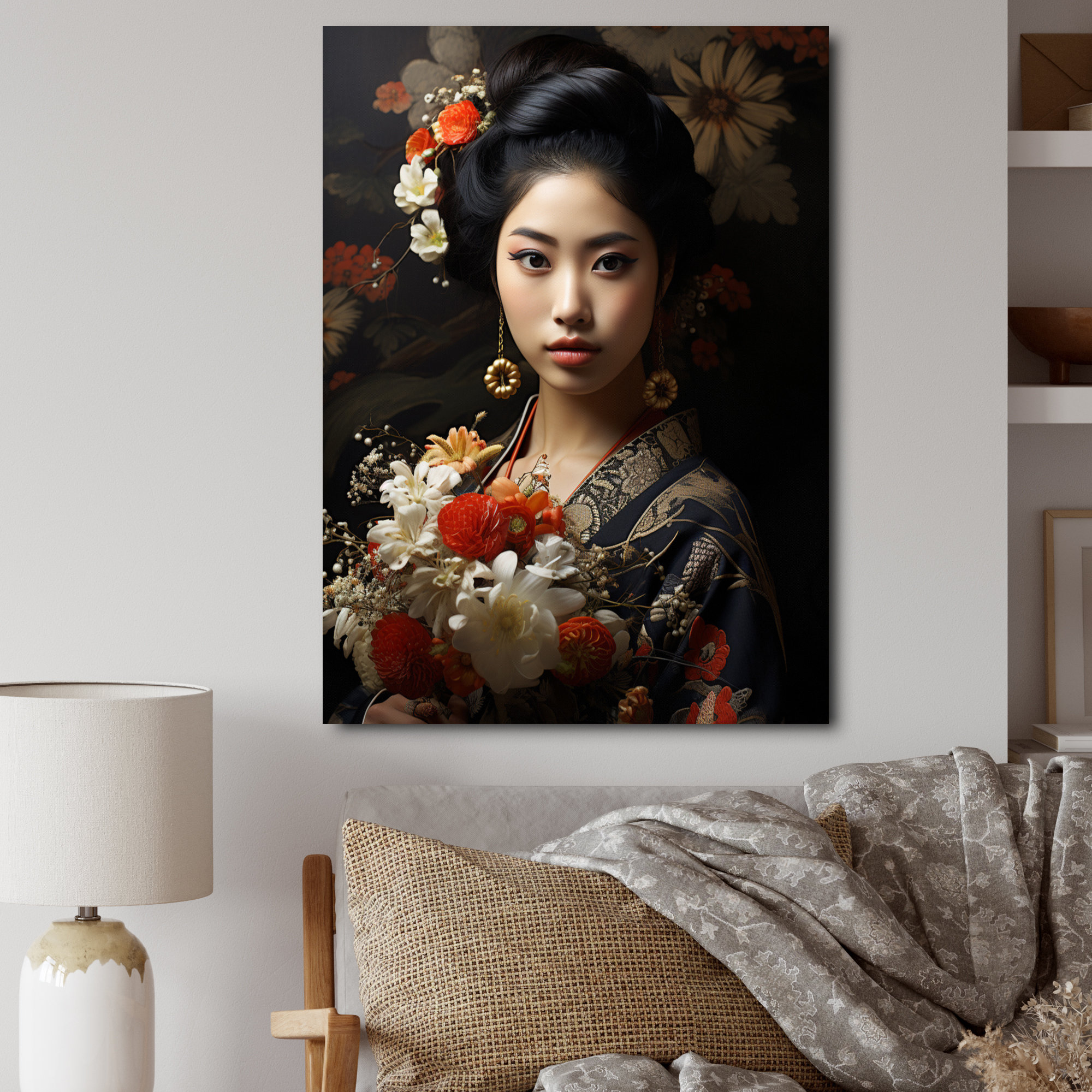 Red Barrel Studio® Dominesey Asian Art Geishas Grace V - Print on ...
