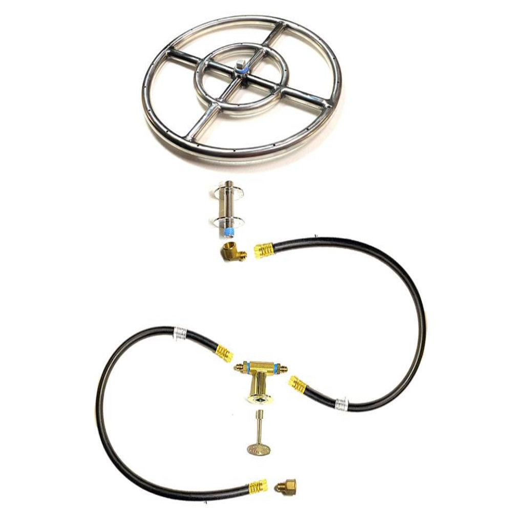 Easy Fire Pits EasyFirePits Pre-Plumbed Gas Fire Pit Connection Kit and ...
