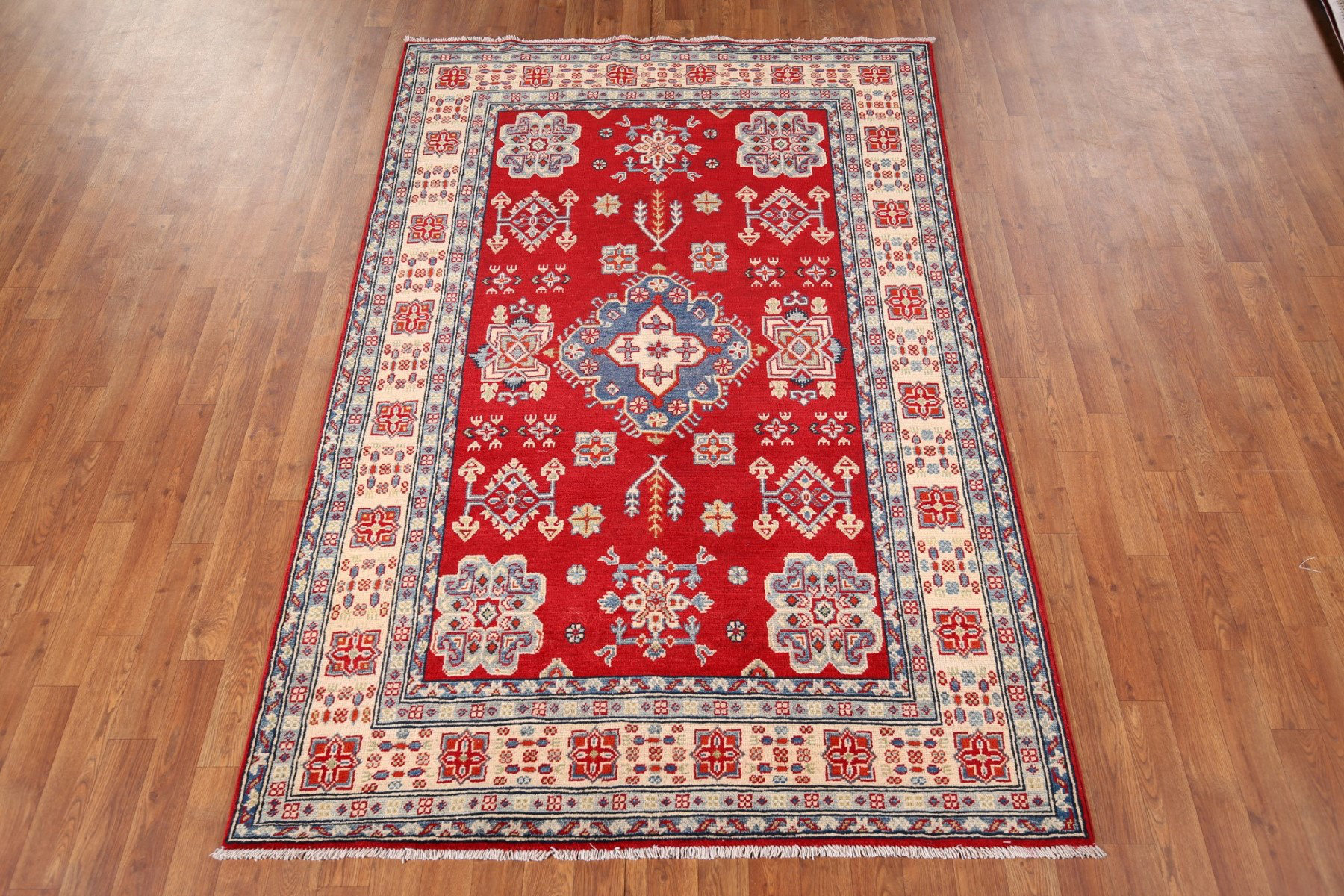 Wildon Home® Red Geometric Kazak Oriental Rug | Wayfair