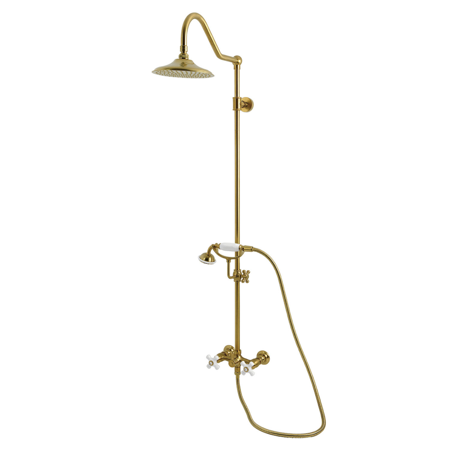 Kingston Brass Kingston Wall Mount Rain Drop Shower System with Hand ...