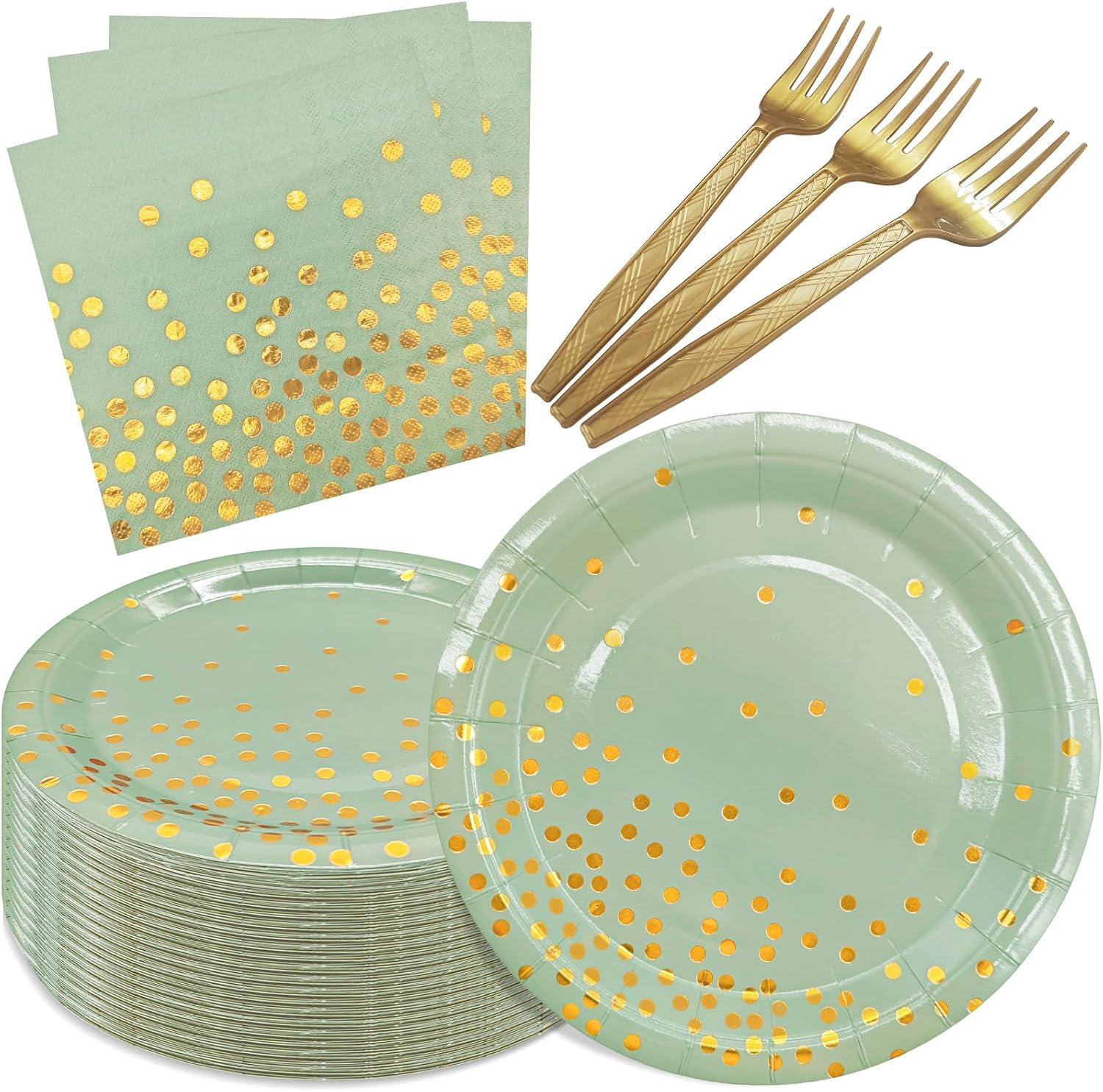 Unkoma Serves 35 Guests Plates and Napkins Party Supplies,Disposable ...