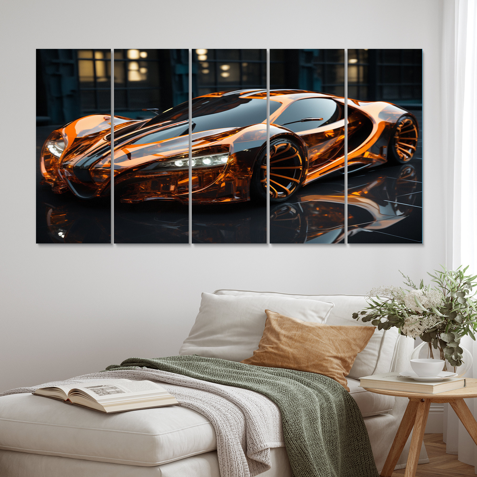 Latitude Run® " Sophisticated Stylish Glass Supercar III " 5 - Pieces ...
