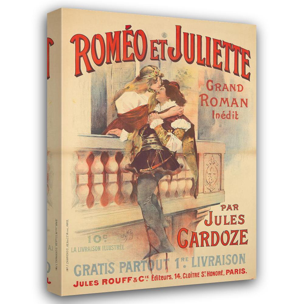 Astoria Grand "Romeo and Juliet" by Jacques Wély - Gallery Wrap Canvas ...