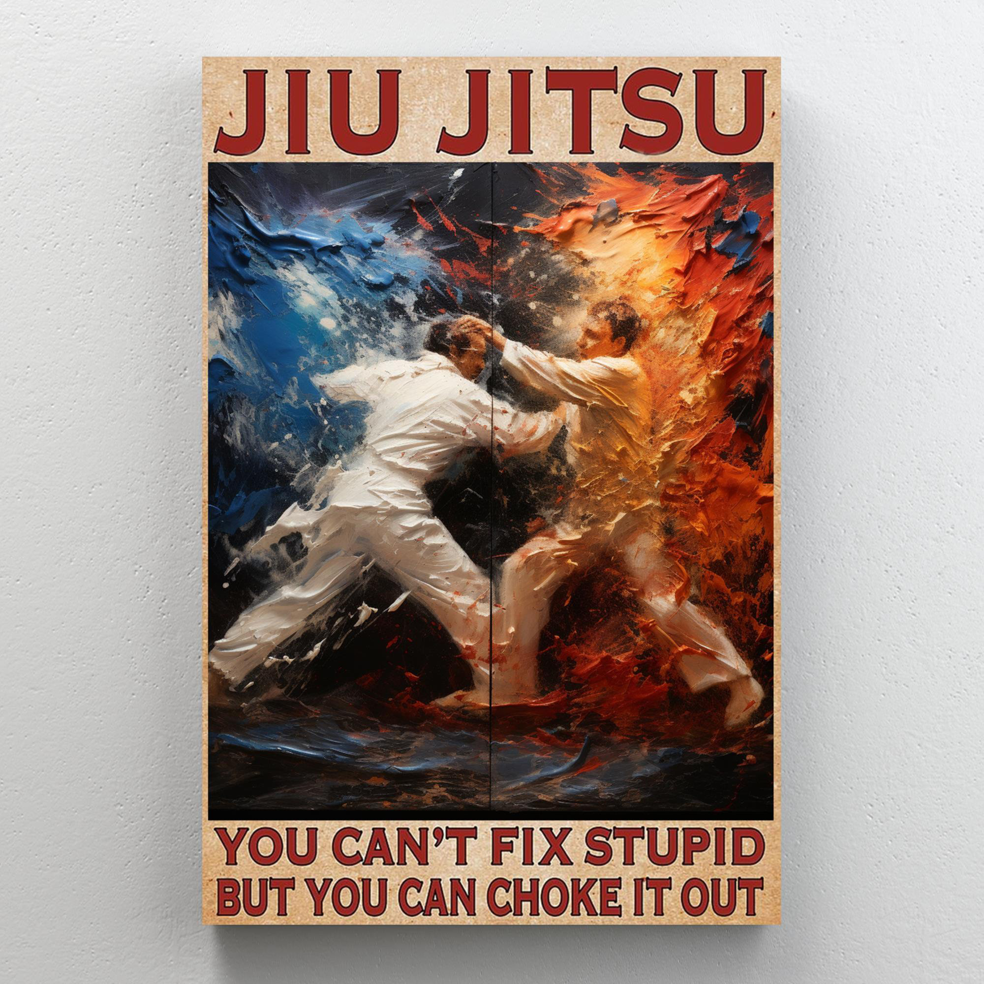 Trinx Man Jiu Jitsu - 1 Piece Rectangle Graphic Art Print On Wrapped ...