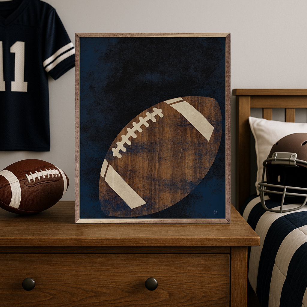 The Holiday Aisle® Football Wood By Sarah Adams - Wayfair Canada