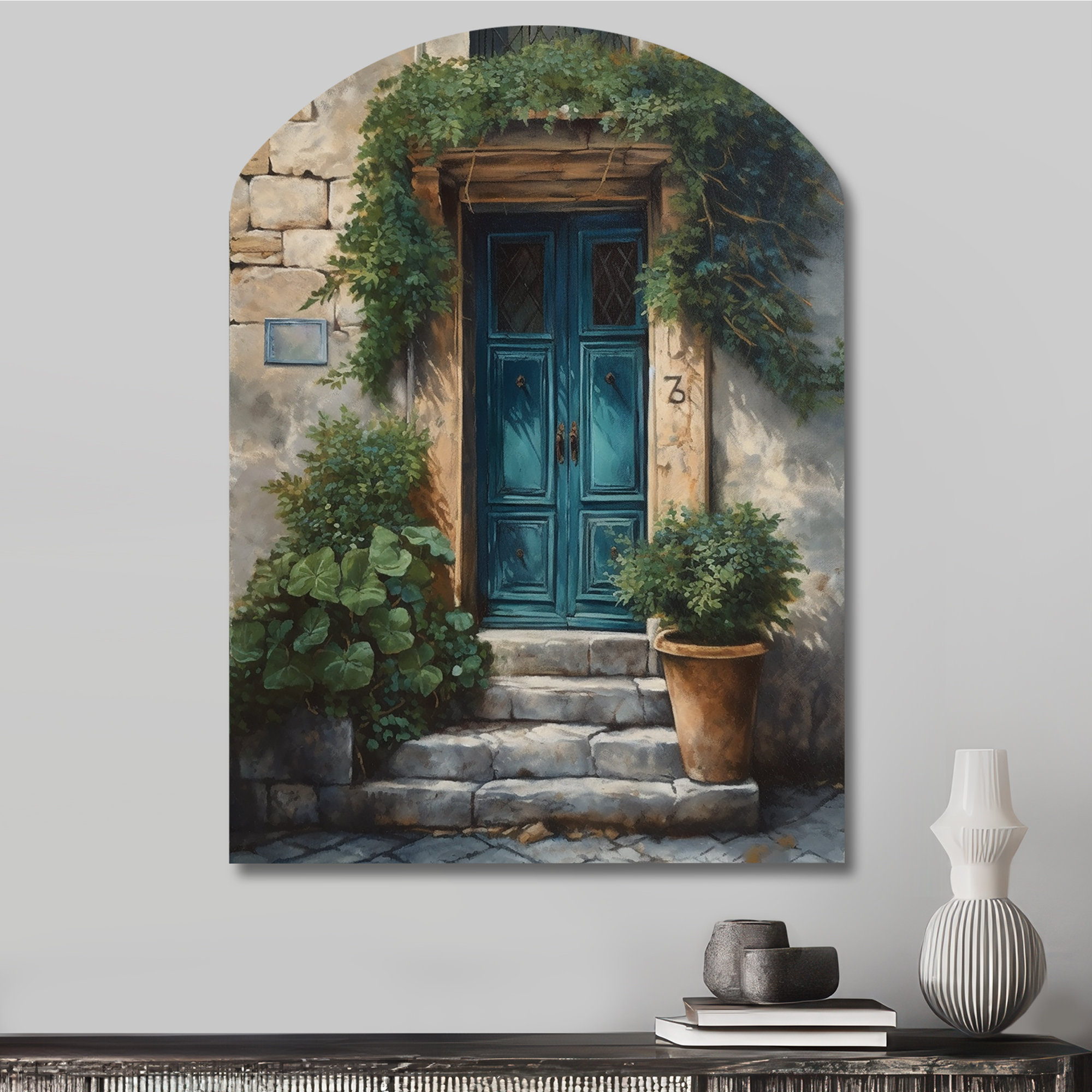 Lark Manor™ Blue And Beige Nature'S Front Door Greeting II - Arch Farm ...
