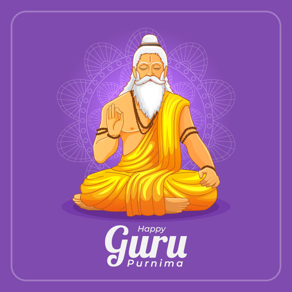 Bungalow Rose Guru Purnima Vector On Canvas by Taka Iqbal Prakasa Print ...