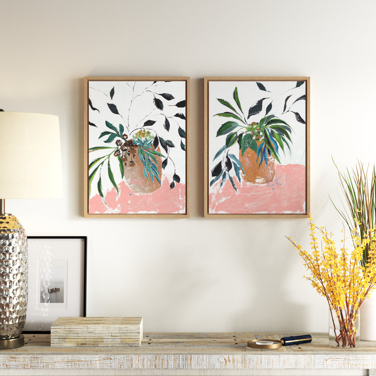 Beachcrest Home™ Jamain Wild Foliage l and II by Nikita Jariwala - 2 ...